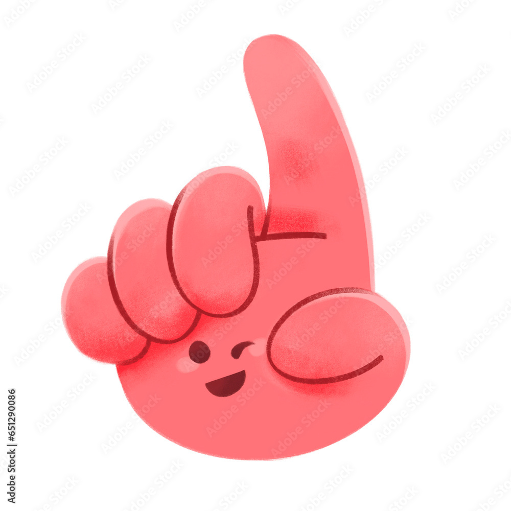 Ilustración de mano contando el número uno para infantes de primaria o ...