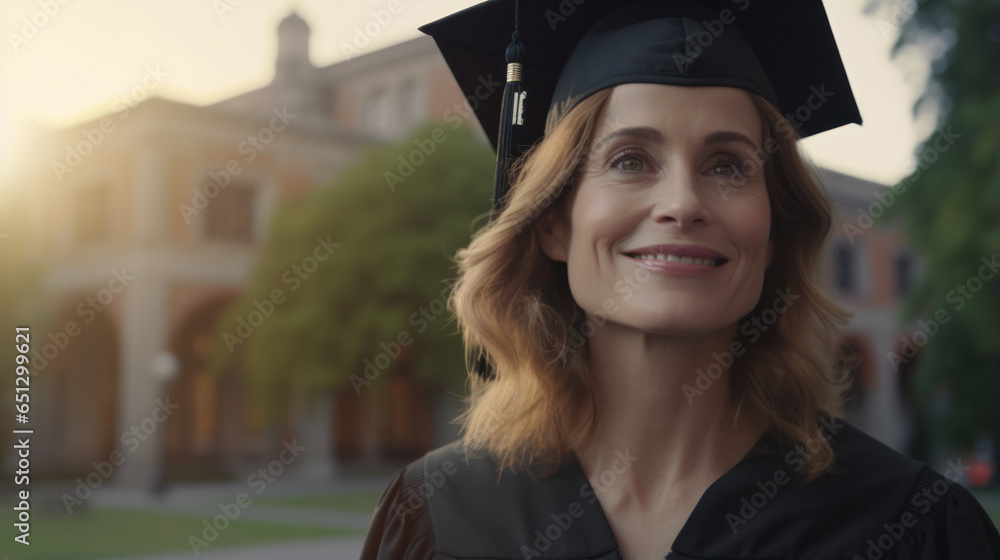 Triumph of Perseverance: A Determined Woman in Her 40s Radiates ...