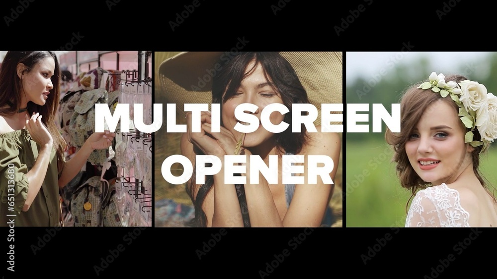 Big Multi Screen Slideshow Opener Intro Template Stock Template | Adobe ...