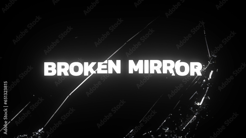Broken Mirror Glass Shatter Black Title Intro Stock Template | Adobe Stock