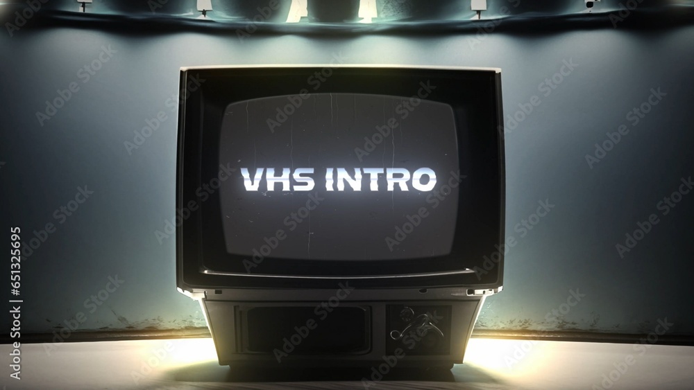 Old School VHS STV Zoom In Title Intro Stock Template | Adobe Stock