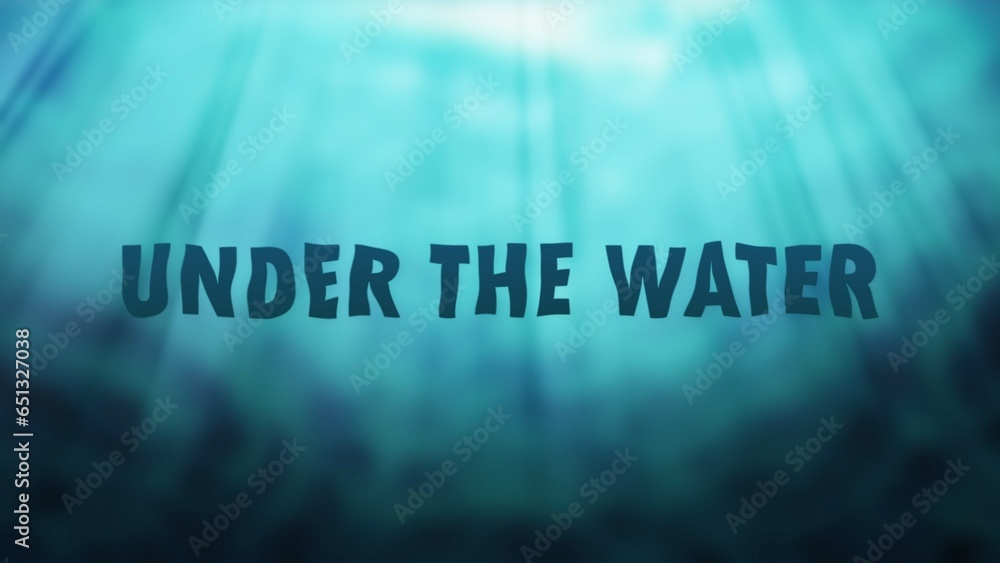 Under Water Title Intro Stock Template | Adobe Stock