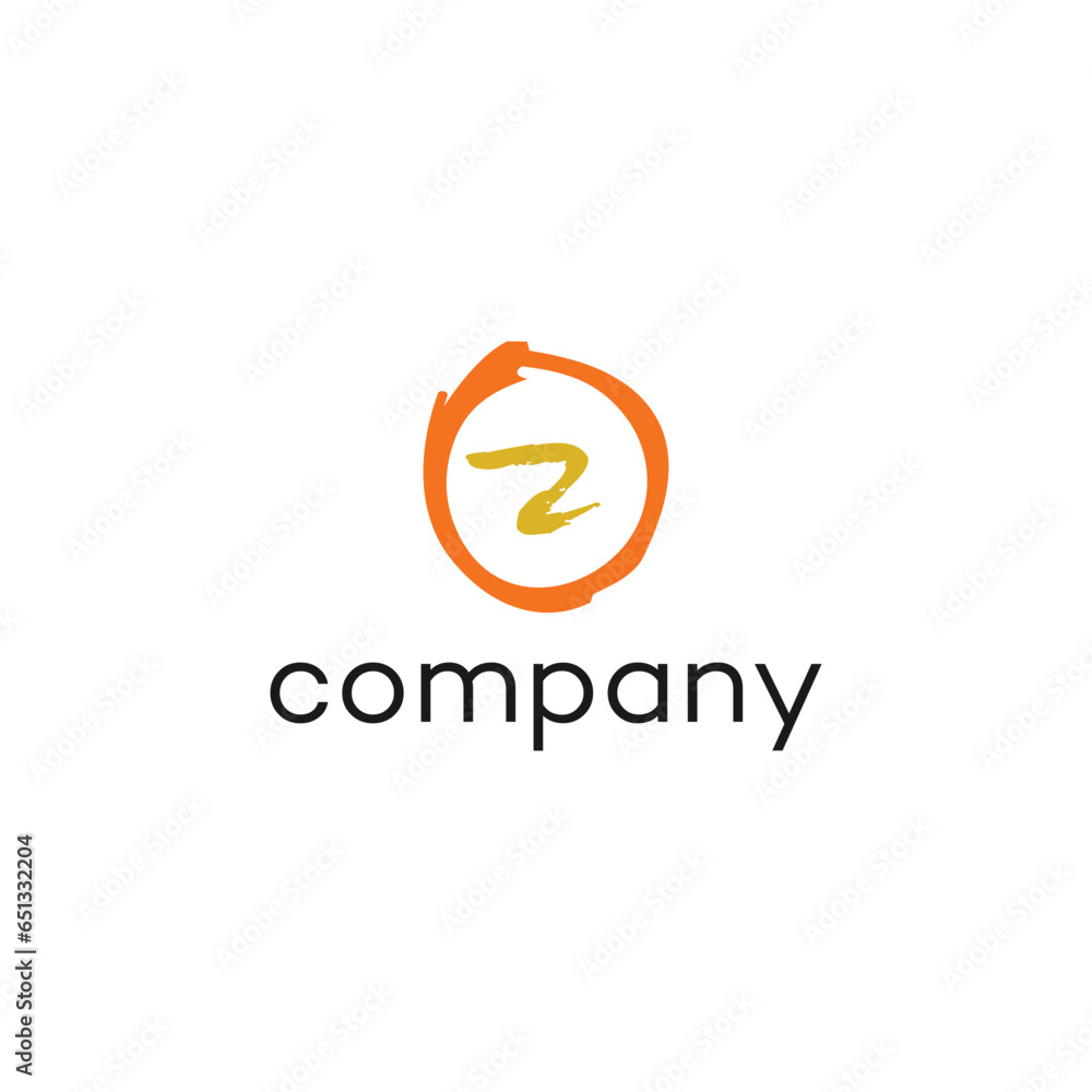 Round z brush circle art Strock design abstract business, logo, design ...