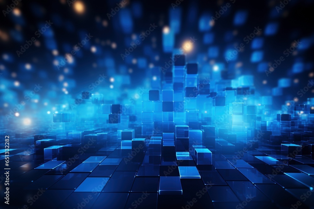 Blue Digital Pixelation, a Technological Texture Background Infused ...