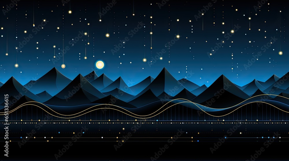 AI-generated illustration of the humid night sky in the mountains from ...