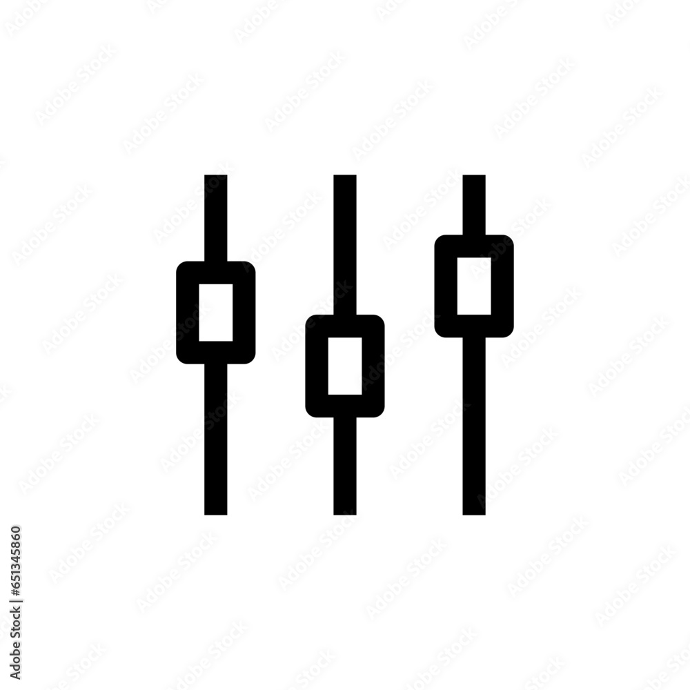 sound volume level icon, control panel slide icon, sound controller ...