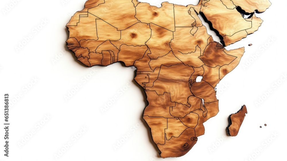 Africa map illustration, white background. Generative AI Stock ...