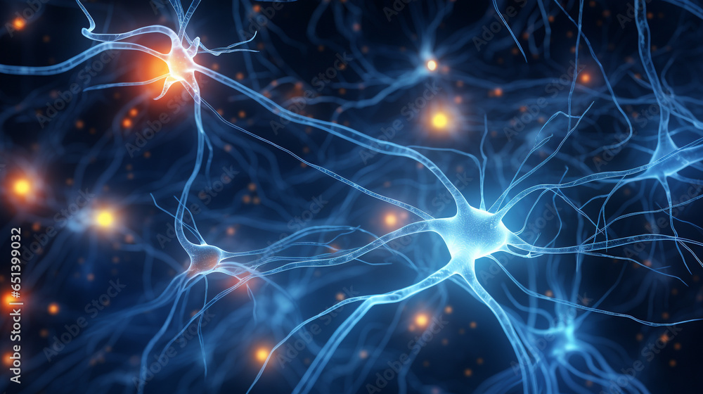 Neural Network Synapse Close-up: AI-Generated Representation of Human ...