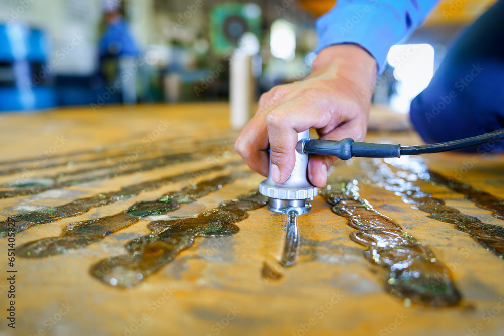 UT, Ultrasonic testing to detect imperfection or defect internal ...