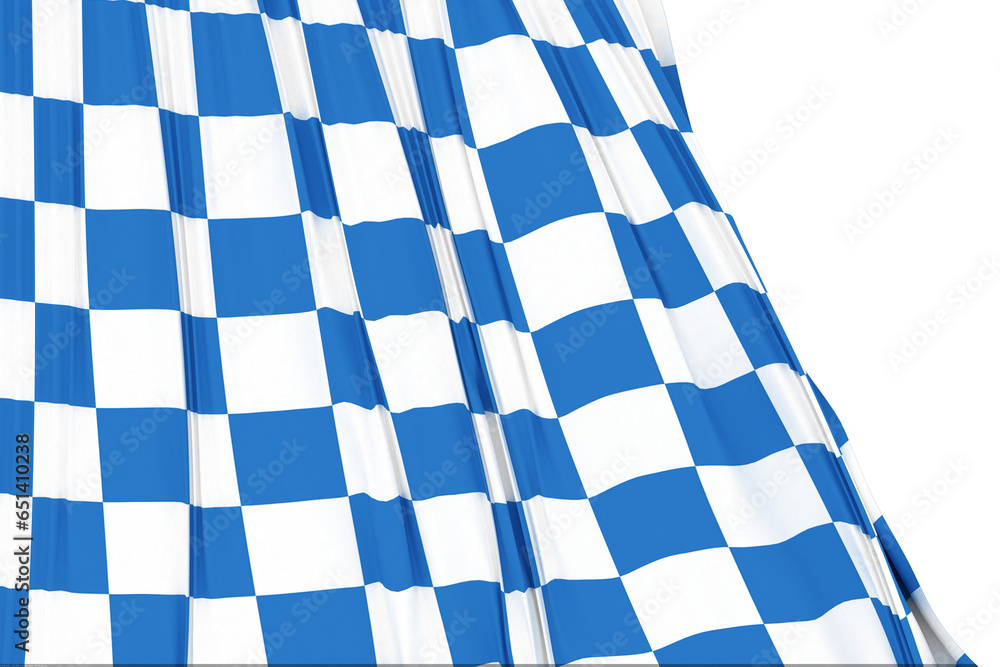 Digital png illustration of piece of blue and white chequered flag on transparent background ...