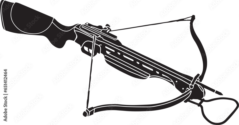 Crossbow Icon in Isometric Style - White Background, Sporting Crossbow ...