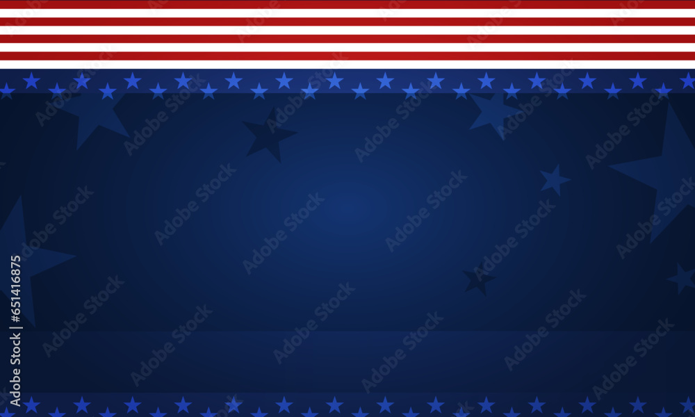 american flag ribbon corner border with copy space text background for ...