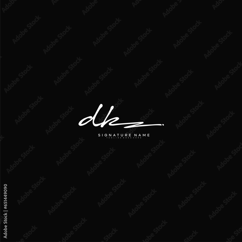 premium DK letter signature logo in handwriting art style monogram ...