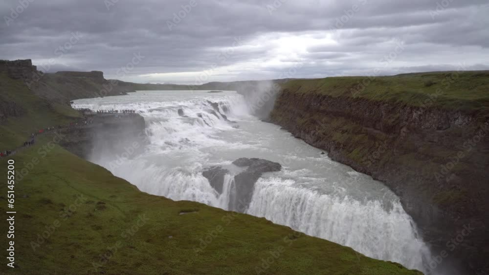 Gullfoss waterfalls in Iceland. Gullfoss Waterfall is a part of the ...