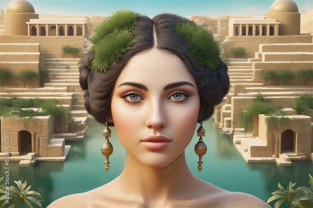 princess of babylon The beautiful Babylonian queen in the hanging ...