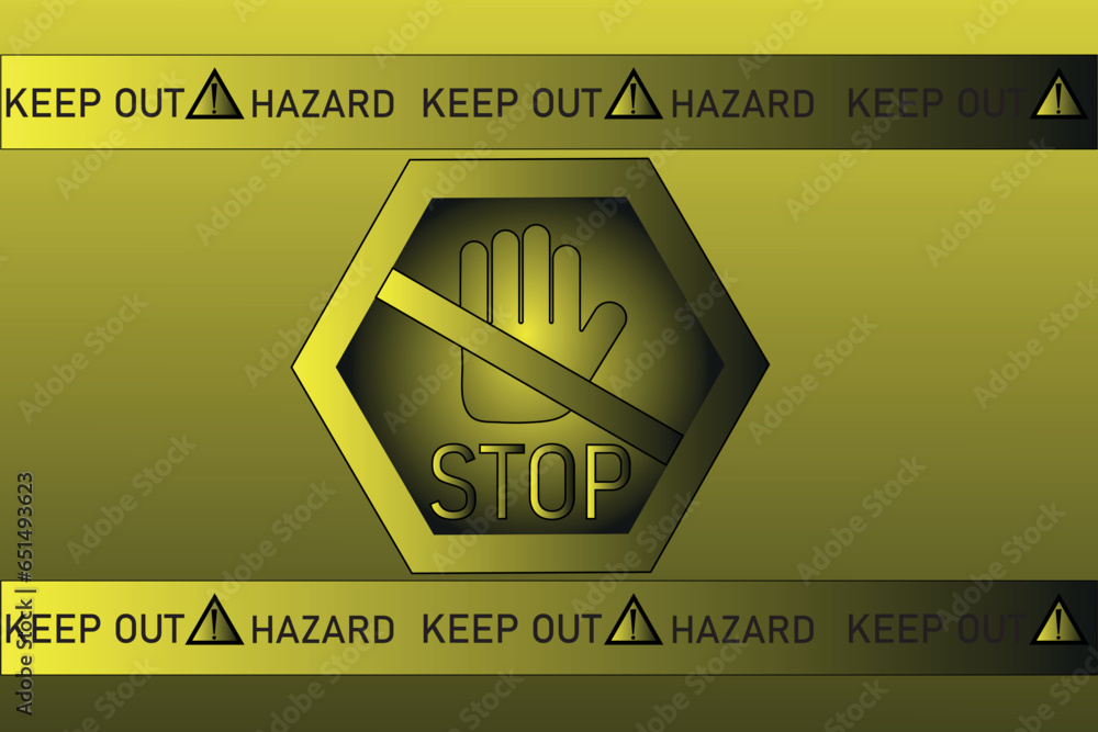 Stop. Vector illustration of a stop icon in a trendy, modern style with ...