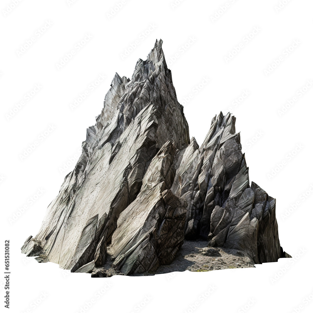pointed rocks in the mountain isolated on transparent background Remove ...