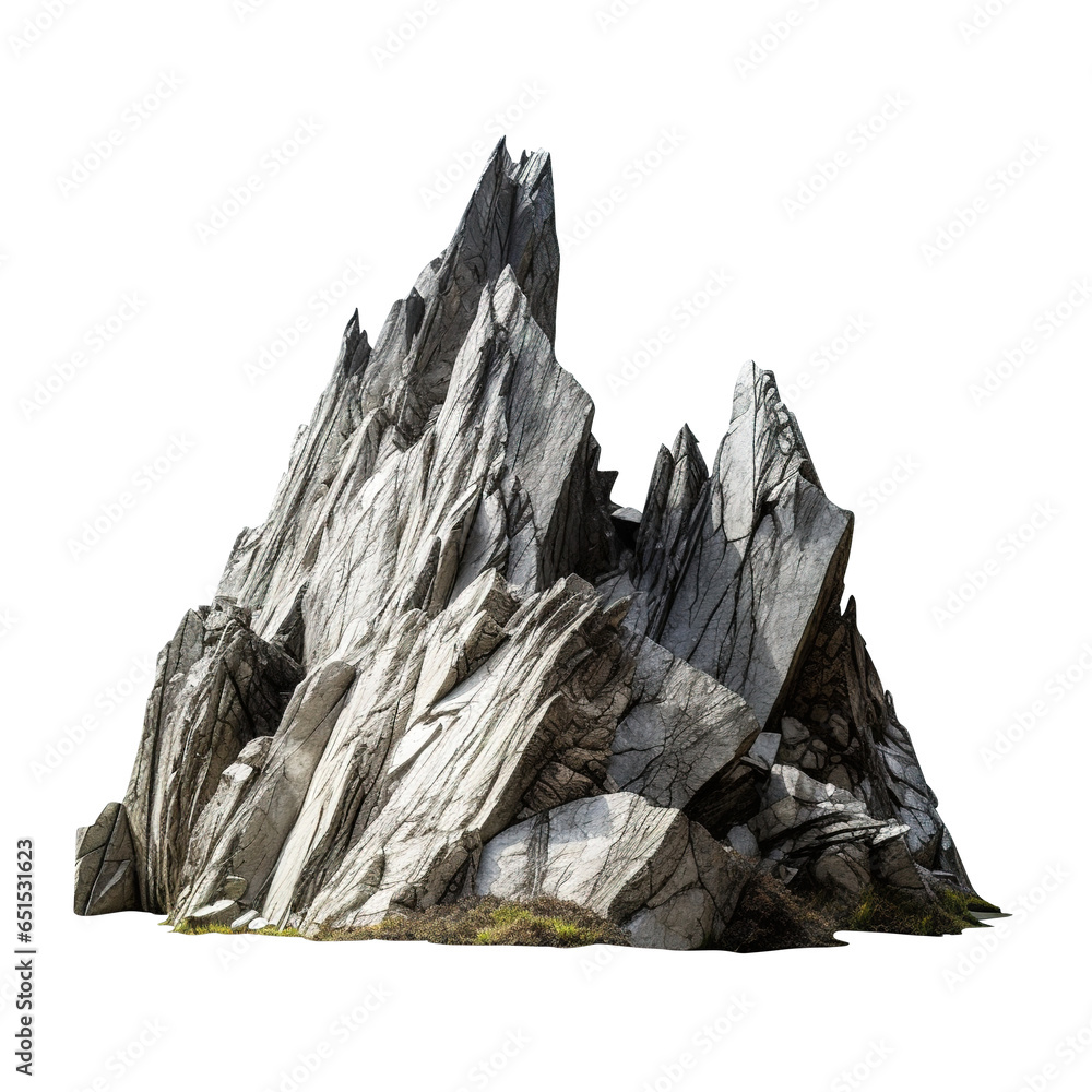 pointed rocks in the mountain isolated on transparent background Remove ...