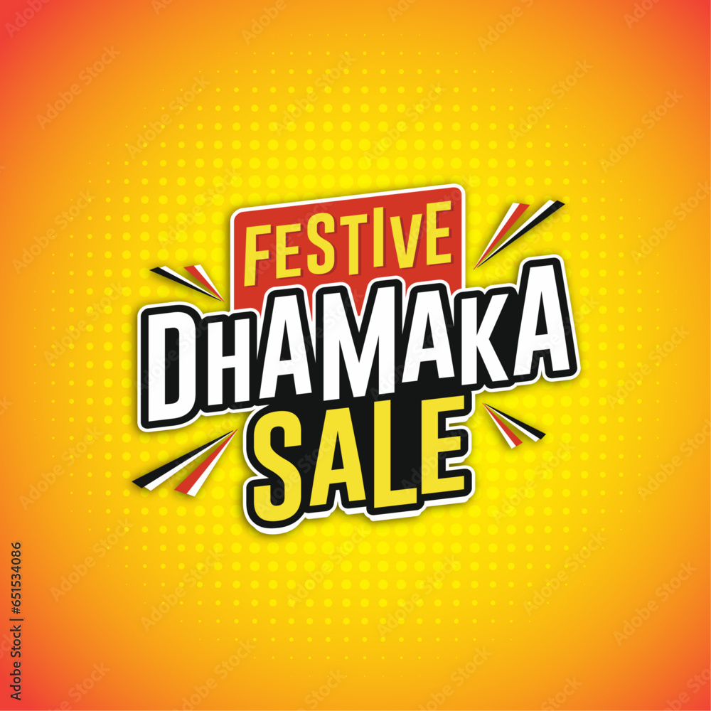 Festive Dhamaka Sale. Retail Sales. Discount Logo Design Template ...