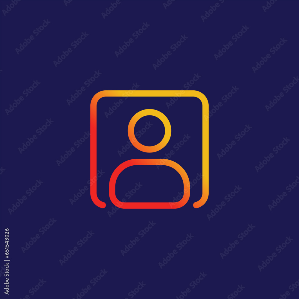 Vetor de Streamline User Identification with User and Profile Icon ...