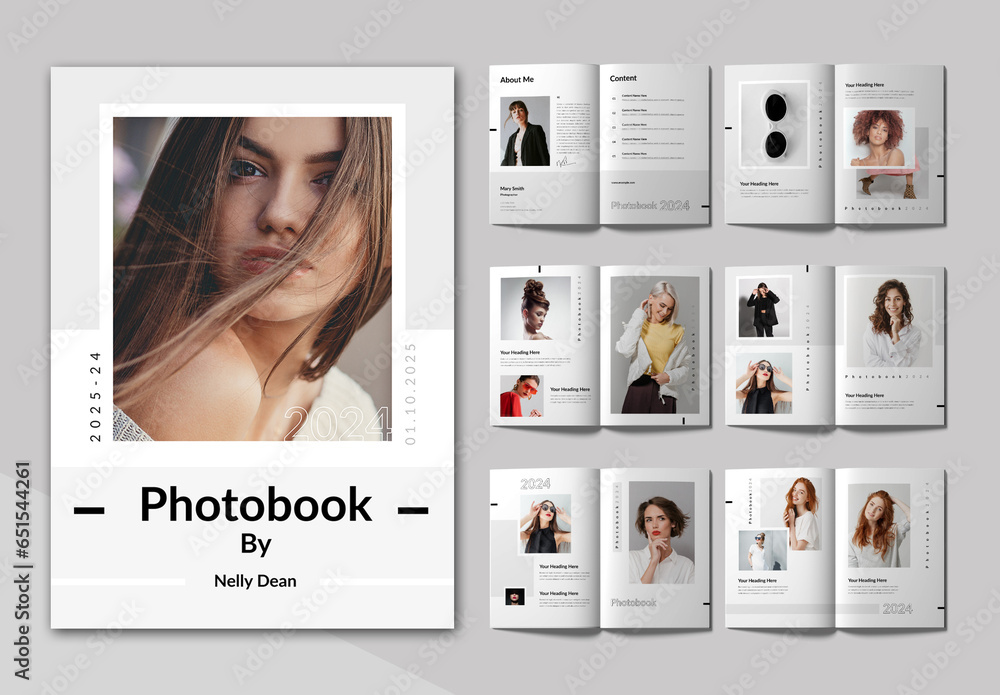Clean Photobook Template Stock Template | Adobe Stock