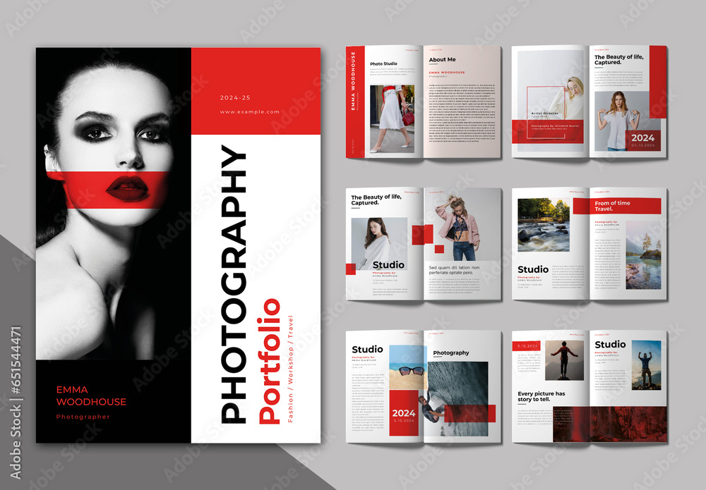PhotoBook Magazine Layout Stock Template | Adobe Stock