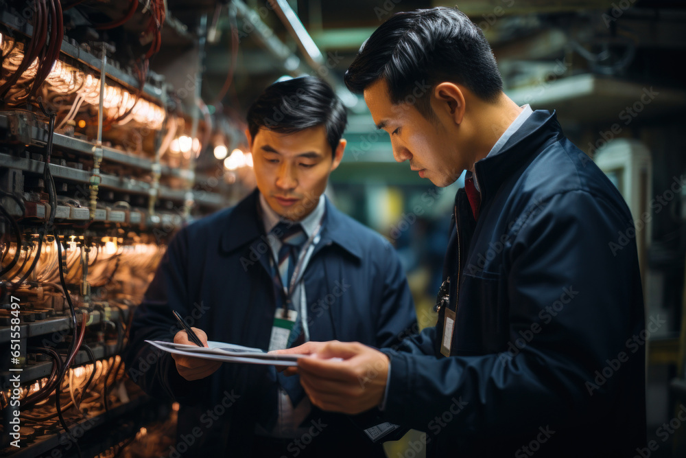Japan safety inspectors inspecting safety systems at the power plant ...