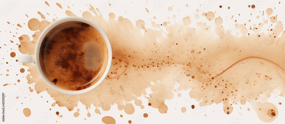 High resolution stock photo of coffee and tea stains on a isolated ...