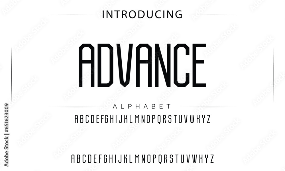 Advance Sport Modern Italic Alphabet Font. Typography urban style fonts ...