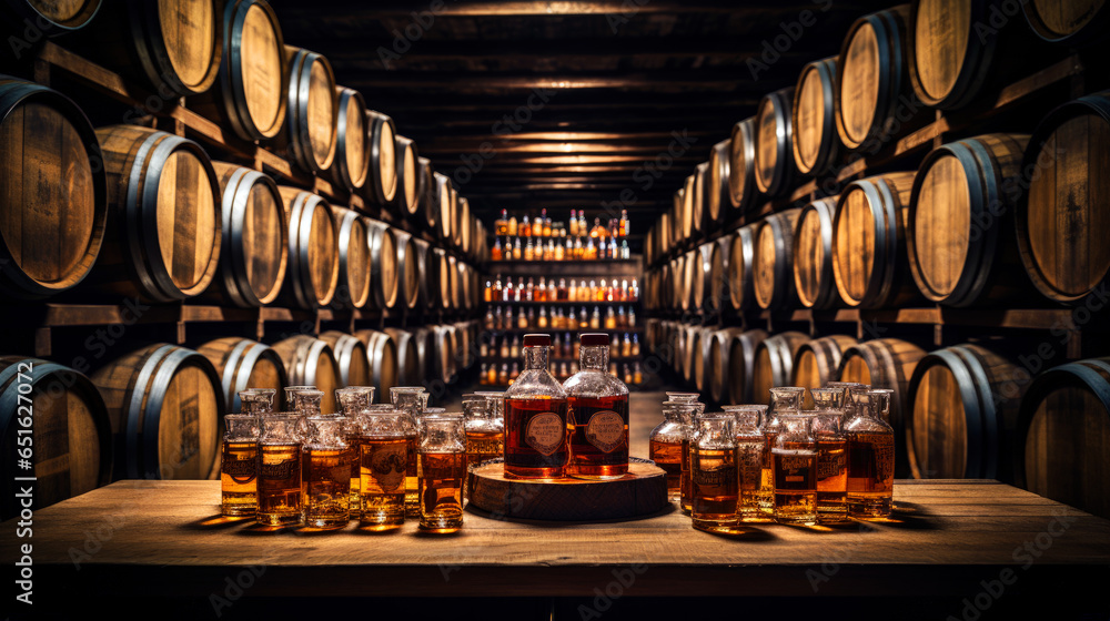 4k wallpaper of Wine, Whiskey, bourbon, and scotch barrels in an ageing ...