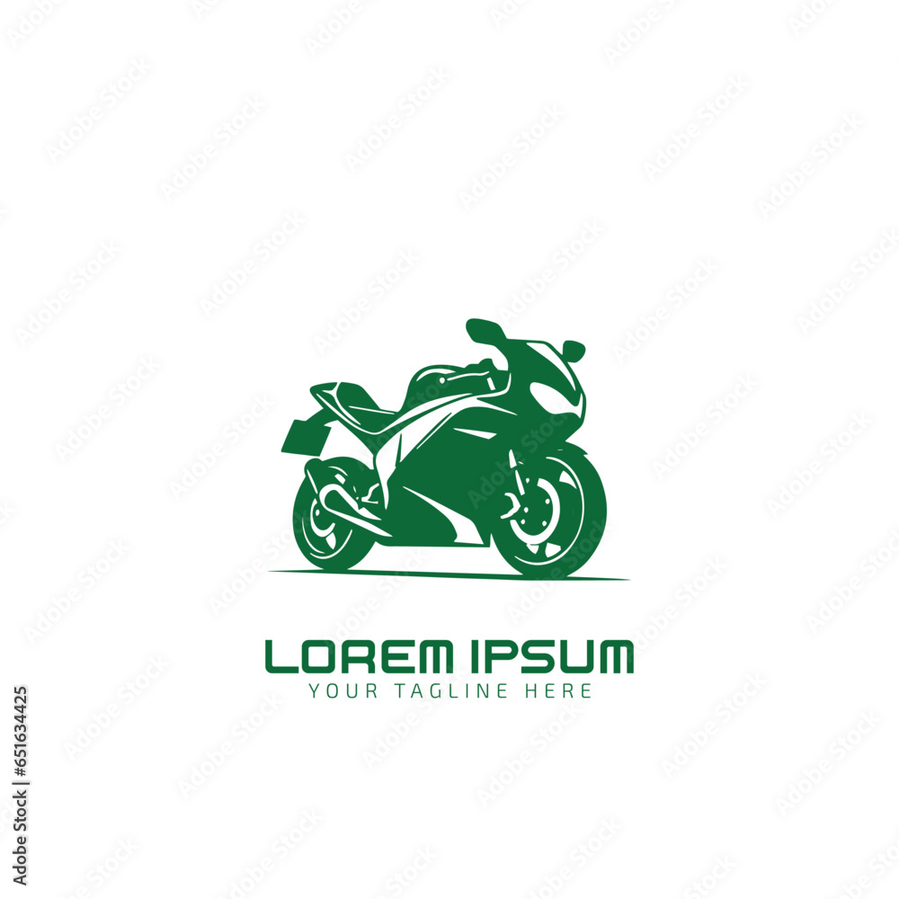motorbike and heavy bike minimal logo silhouette icon on white ...