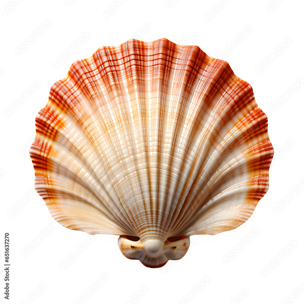 white clam shell isolated on transparent background ,sea shell top view ...