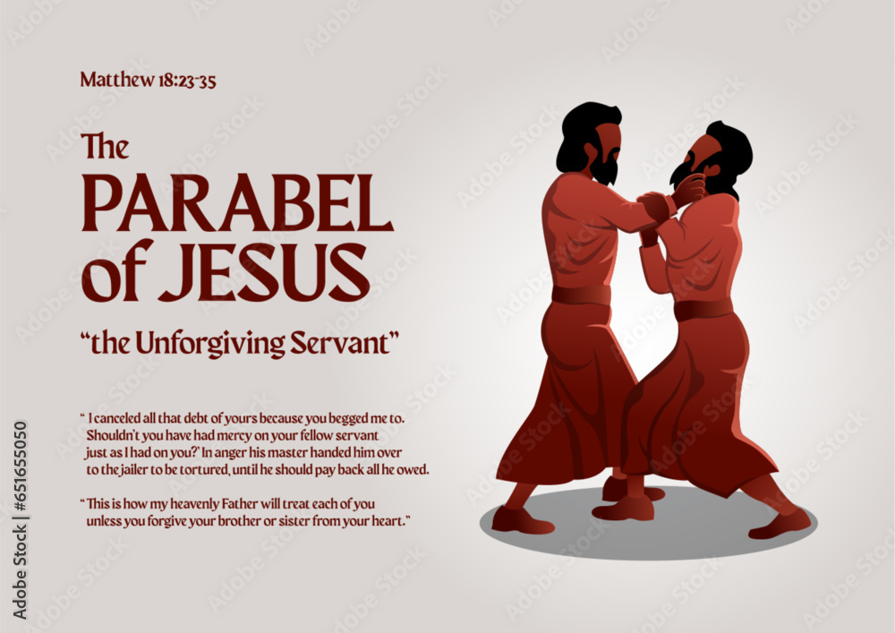 Poster Bible stories - The Parable of The Unforgiving Servant – Wall ...