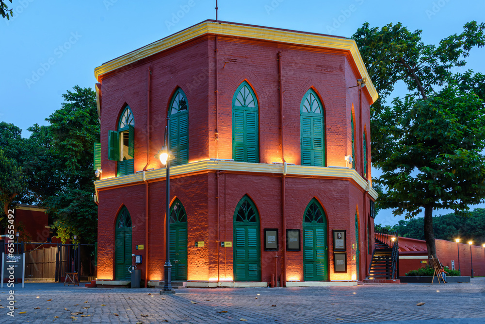 Watch tower of Alipore Jail Museum, a historic colonial prison located ...