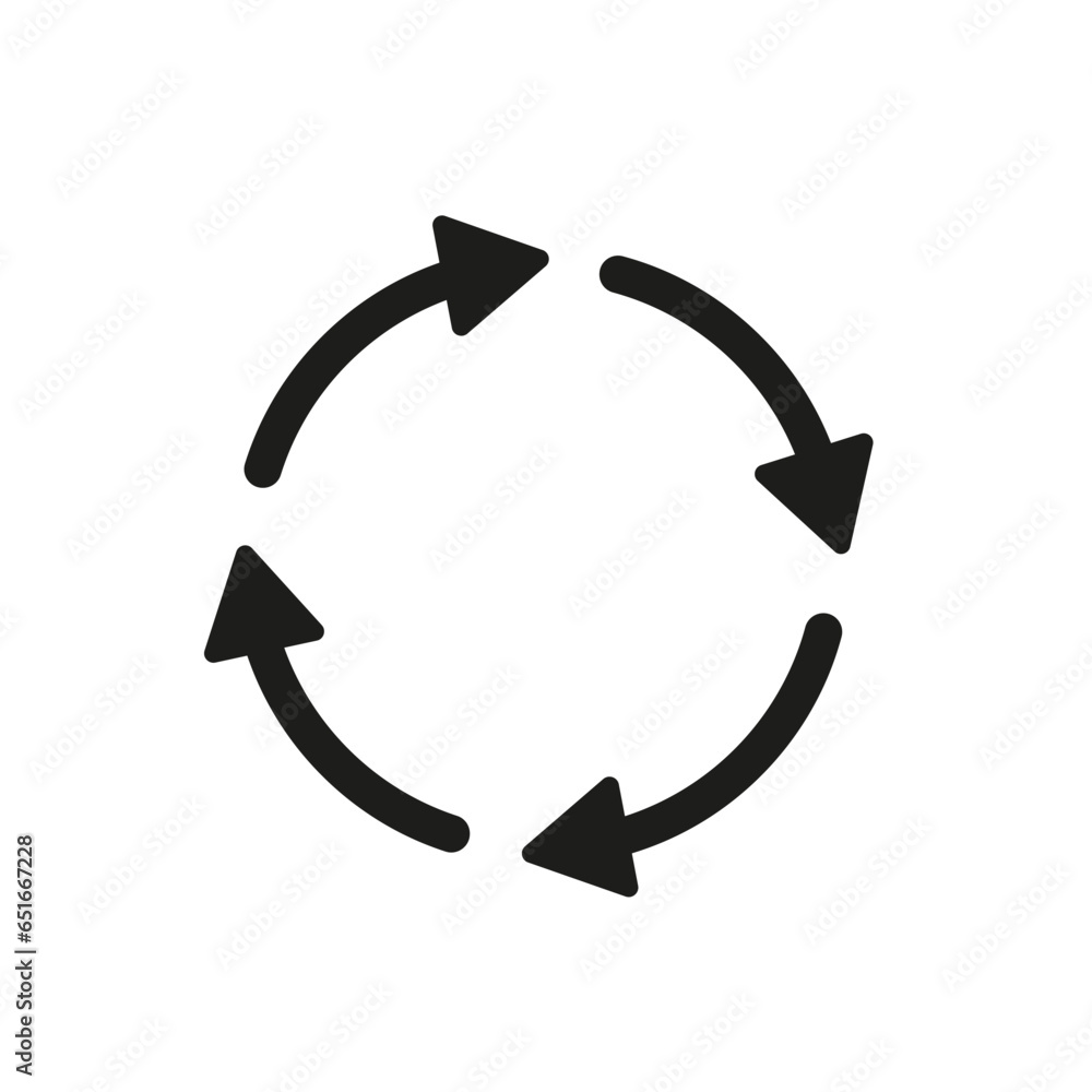 Circle arrow vector icon. Recycling icon. Circular vector arrow ...
