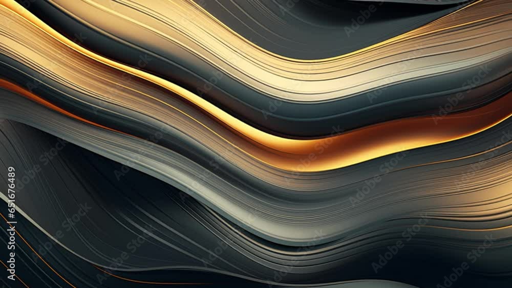 Intricate metallic wave patterns rendered with a reflective touch in ...