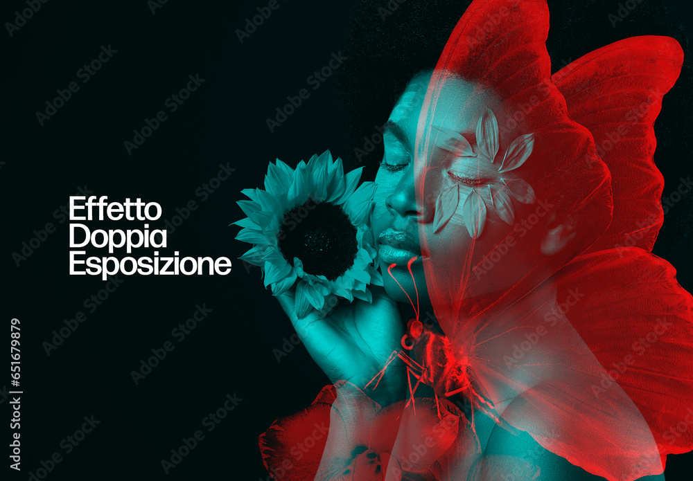 Effetto foto a doppia esposizione Stock Template | Adobe Stock