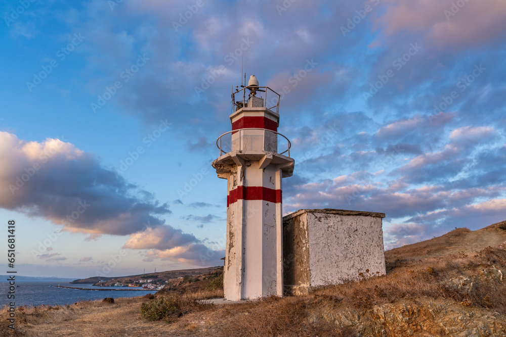Kapsul Lighthouse view in Kapidag Peninsula of Turkey Stock Photo ...