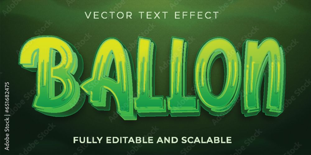 ballon text effect ilustration, ilustration text effect, text effect ...