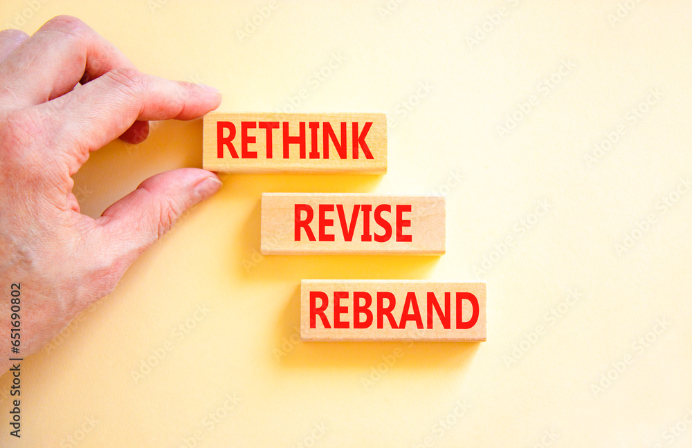Rethink revise rebrand symbol. Concept word Rethink Revise Rebrand on ...
