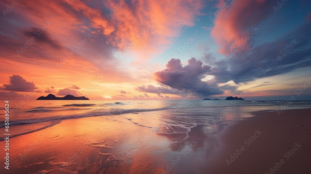 A mesmerizing seascape in Thailand, where the tranquil beach meets the ...