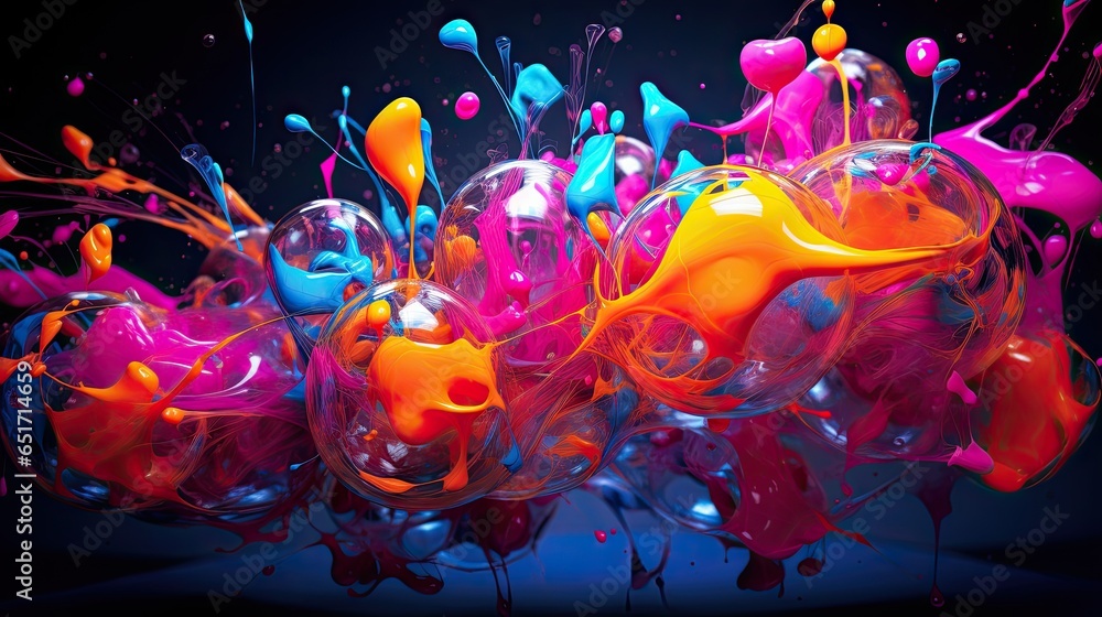 Detonation of chemical substances, Beautiful colored smoke reaction of ...