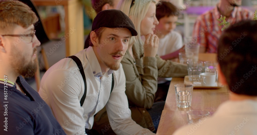 Person in club to improve public speaking, presentation. Active ...