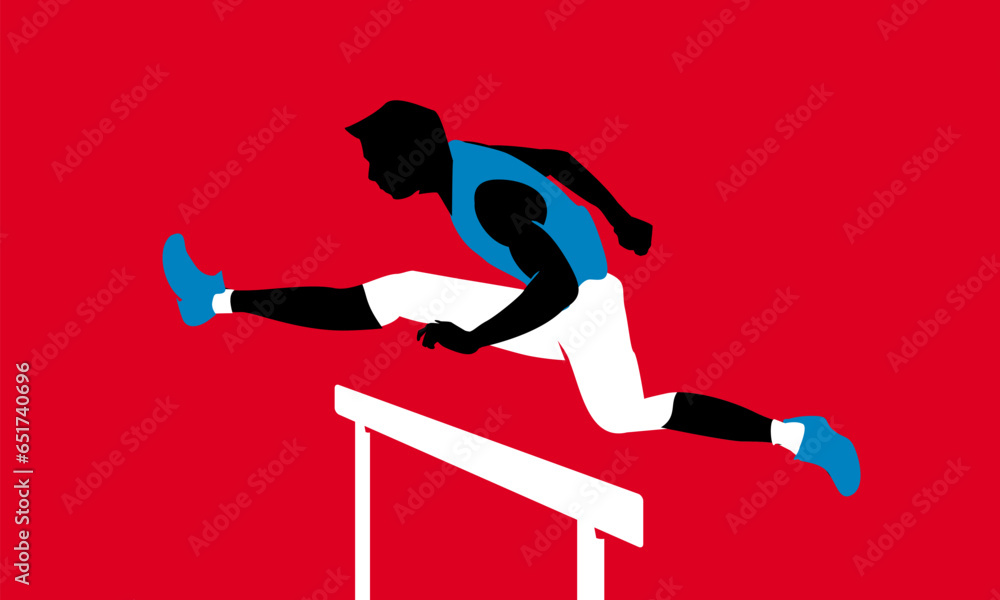 Lovely simple elegant vector editable international hurdle running ...