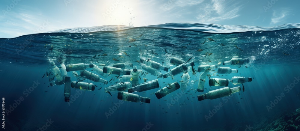 Plastic bottles causing environmental pollution on World Oceans Day ...