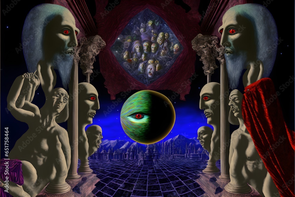 hyperrealistic Italian renaissance dark masterpiece futuristic ...