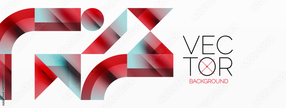 Geometric background with squares, triangles, circles. Shapes ...