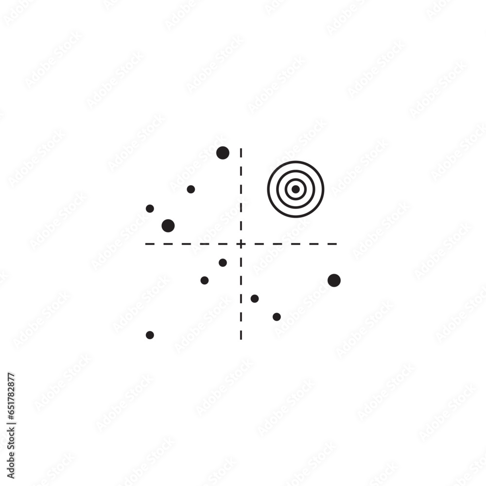 quadrant concept diagram logo illustration Stock Vector | Adobe Stock