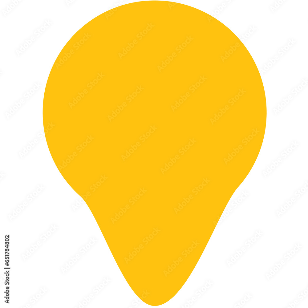 Digital png illustration of yellow destination pin on transparent ...
