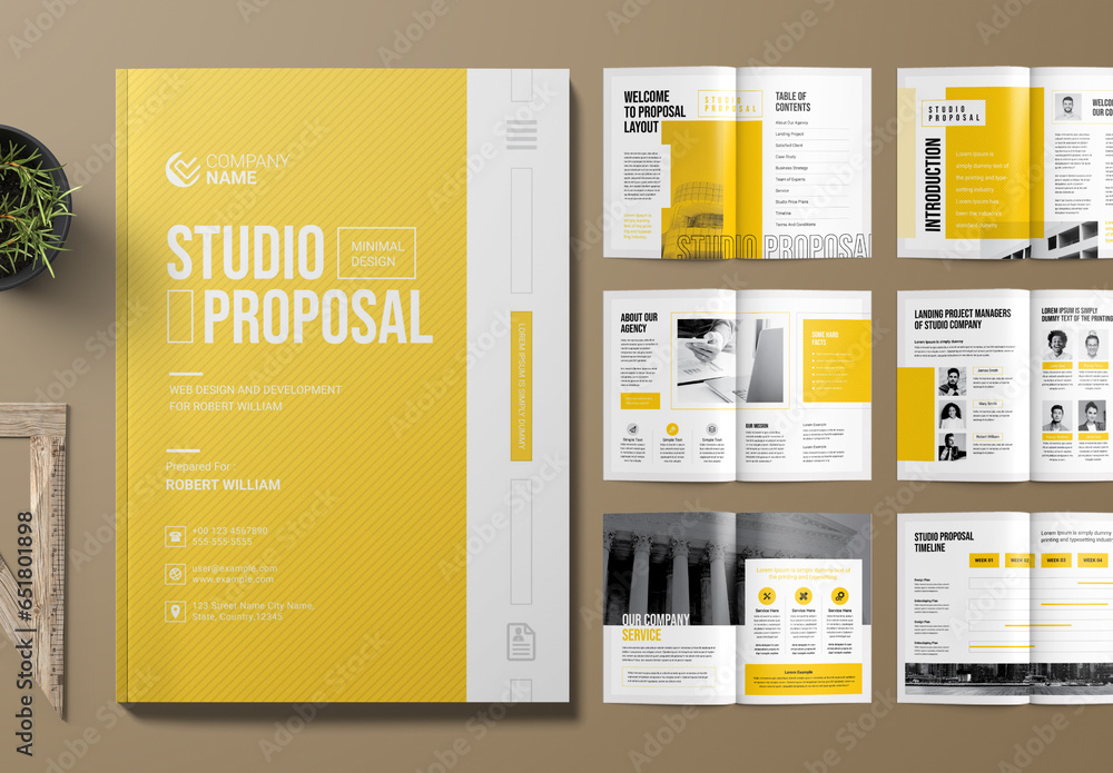 Clean Creative Proposal Template Stock Template | Adobe Stock